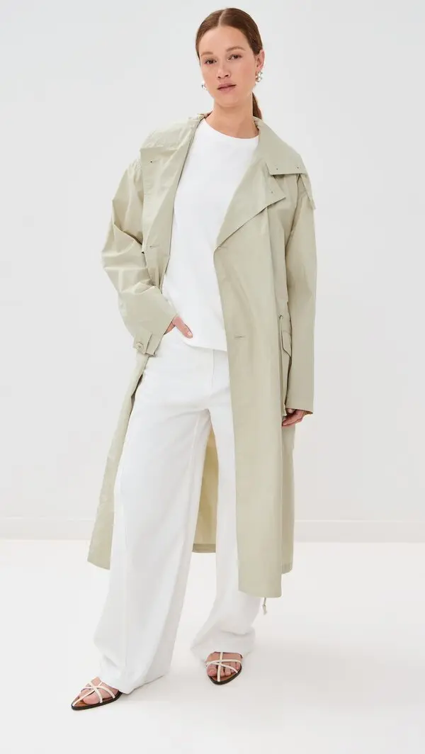 LIGHT HOODED TRENCH Lサイズ Lemaire Light Hooded Trench In Stone Beige - 54% Off | Editorialist